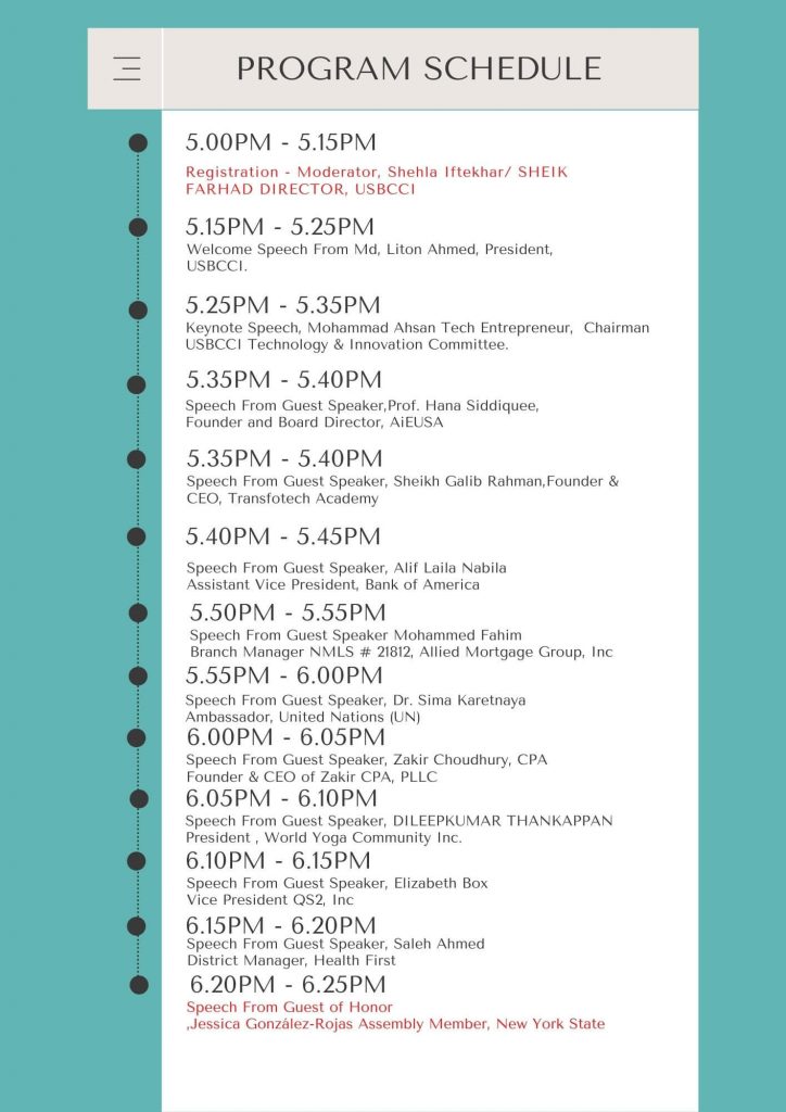 Program Schedule - USBCCI Women Entrepreneur Award